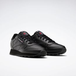 Reebok CLASSIC M&auml;dchen Sneaker "Classic Leather", Gr. 39, schwarz, Leder, Synthetik, Schuhe