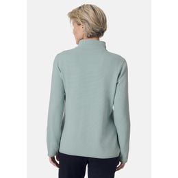 STOOKER WOMEN Damen Sweatjacke "JANE mit Stehkragen Sweatjacke", gr&uuml;n, Gr. M, angeraute Sweatware, 60% Baumwolle, 40% Polyester, Sweatjacken,
