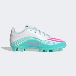 M&auml;dchen Fu&szlig;ballschuh "F50 MESSI CLUB FIRM GROUND/MULTI GROUND KIDS", adidas Performance, Gr. 38cloud wei&szlig;, lucid pink, flash aqua, Synthetik, Textil,