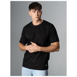 TRIGEMA Herren T-Shirt "TRIGEMA Heavy T-Shirt aus 100% recycelter Baumwolle", schwarz, Basic, Gr. M, 100% Baumwolle (recycelt), Shirts
