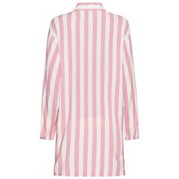 s.Oliver Damen Nachthemd, Gr. 42, rosa, Web, Obermaterial: 100% Viskose, gestreift, Kleider, mit breiten Streifen