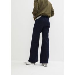 bonprix Damen Weite Jeans, blau, Gr. 50, Denim/Jeans, Obermaterial: 95% Baumwolle, 4% Polyester, 1% Elasthan, Jeans, Regular Fit, mit