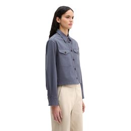 Marc O'Polo MARC O'POLO Damen Kurzjacke "aus Brushed Cotton Twill", grau, Gr. 36, unifarben, Obermaterial: 56% Baumwolle, 41% Lyocell, 3% Elasthan, Jacken