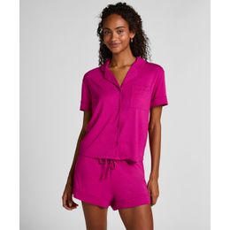 Hunkem&ouml;ller Pyjama HUNKEM&Ouml;LLER "Jersey-Shorts Essential", Damen, Gr. M, rosa, 92% Viskose, 8% Elasthan, Homewear-Sets Pyjama