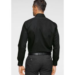 OLYMP Herren Businesshemd "Luxor modern fit", schwarz, Gr. 38, Web, Obermaterial: 100% Baumwolle, Hemden, mit normaler Arml&auml;nge