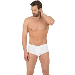 TRIGEMA Herren Slip "TRIGEMA Slip Feinripp im Doppelpack", Gr. 8, wei&szlig;, 100% Baumwolle (Bio-Baumwolle kbA), Unterhosen