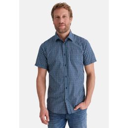 Kurzarmhemd Stooker Men "HUDSON Kurzarm-Hemd", Herren, Gr. XXL, US-Gr&ouml;&szlig;en, blau (navy multi check), Stoff, 60% Baumwolle, 40% Polyester, regular fit, Hemden, Stooker HUDSON Herren Kurzarmhemd Regular Fit