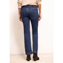 Slim-fit-Jeans STREET ONE STUDIO, Damen, Gr. 24, L&auml;nge 30, dunkelblau wash, Jeans, 79% Baumwolle, 15% Polyester, 4% Elastomultiester, 2% Elasthan, unifarben, lang, Jeans Slim-fit-Jeans, Middle Waist