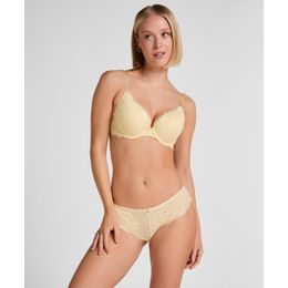 Hunkem&ouml;ller HUNKEM&Ouml;LLER Damen Hipster "Brazilian Marine", Gr. XL, gelb, 93% Polyamid, 7% Elasthan, Unterhosen