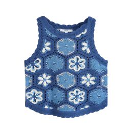 next Stricktop Damen Gr&ouml;&szlig;e S/M saphir / himmelblau / offwhite