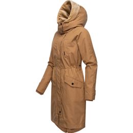 Ragwear Damen Kurzmantel "Nicco", braun, Gr. XXL, Obermaterial: 65% Polyester, 35% Baumwolle. Innenfutter: 100% Polyester. Wattierung: 100%