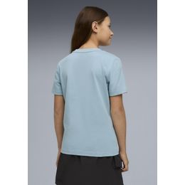 Puma M&auml;dchen T-Shirt "ESS NO 1 LOGO TEE G", blau, Gr. 176, bedruckt, Jersey, Obermaterial: 100% Baumwolle, Shirts, Regular Fit, Kurzarm, mit Kapuze,