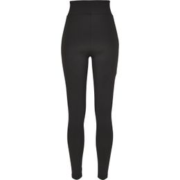 Urban Classics Damen Leggings "Urban Classics Damen Ladies High Waist Leggings"schwarz, Gr. XXL, unifarben, 83% Polyester, 17% Elasthan, Hosen
