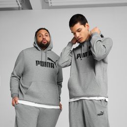 Puma Herren Kapuzensweatshirt "ESS NO 1 LOGO HOODIE FL", grau, Gr. M, bedruckt, Fleece, Obermaterial: 66% Baumwolle, 34% Polyester, Sweatshirts,