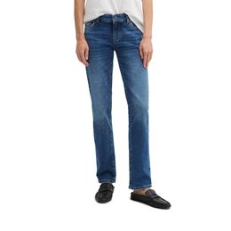 Marc O'Polo MARC O'POLO Damen Regular-fit-Jeans "aus Bio-Baumwolle-Mix", blau, Gr. 27, unifarben, Obermaterial: 90% Baumwolle, 9% Polyester, 1% Elasthan, Jeans