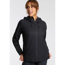 CMP Damen Regenjacke "WOMAN JACKET FIXED HOOD", schwarz, Gr. 40, Obermaterial: 100% Polyester. Futter: 100% Polyester, Jacken, wasserdicht,