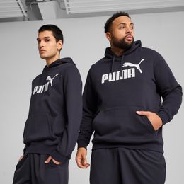 Puma Herren Kapuzensweatshirt "ESS NO 1 LOGO HOODIE FL", blau, Gr. L, bedruckt, Fleece, Obermaterial: 66% Baumwolle, 34% Polyester, Sweatshirts,