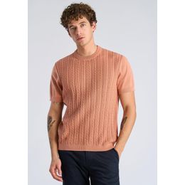 LINDBERGH Herren Kurzarmshirt "T-Shirt (Kurzarm) Relaxed Fit", rosa, Gr. S, Obermaterial: 100% Baumwolle, Shirts
