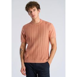 LINDBERGH Herren Kurzarmshirt "T-Shirt (Kurzarm) Relaxed Fit", rosa, Gr. L, Obermaterial: 100% Baumwolle, Shirts