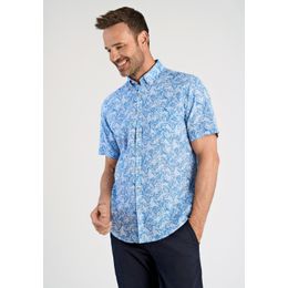 JACK'S INN 54 JACK&rsquo;S Herren Leinenhemd "Leinenhemd (Kurzarm) Regular Fit", blau, Gr. L, Obermaterial: 55% Leinen, 45% Baumwolle, Hemden