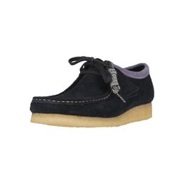 Clarks Herren Schn&uuml;rschuh "Wallebee", Gr. 42,5, blau, Schuhe, mit Kreppsohle