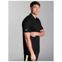 TRIGEMA Herren Poloshirt "TRIGEMA Klassisches Poloshirt COOLMAX", schwarz, Gr. XL, Trikot, 100% Polyester (recycelt), Shirts