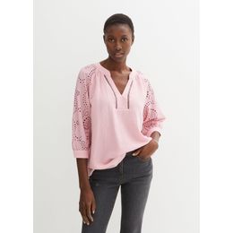 Tunika bonprix, Damen, Gr. 36, teerose, Obermaterial: 100% Baumwolle. &Auml;rmel: 100% Baumwolle, figurumspielend, Tuniken, figurumspielende Passform, mit 3/4-&Auml;rmeln, aus reiner Baumwolle