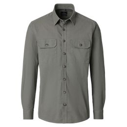 Casamoda Herren Hemdjacke "Casamoda Hemdjacke uni", grau, Gr. L, 83% Baumwolle, 13% Polyester, 4% Elasthan, Jacken