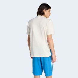 Herren T-Shirt "ESSENTIALS 3-STREIFEN SINGLE JERSEY", beige, Gr. L, adidas Sportswear, Obermaterial: 100% Baumwolle, Shirts, mit Rundhalsausschnitt,
