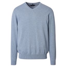 Casamoda Herren Strickpullover "Casamoda Pullover uni", blau, Gr. XL, 100% Baumwolle, Pullover