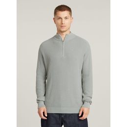 G-Star Raw Longpullover G-STAR "Serrated Knitted Skipper", Herren, Gr. M, gs mercury gd, Obermaterial: 100% Baumwolle, Pullover Longpullover