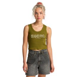 Tanktop Billabong "Stirred Up", Damen, Gr. L, gr&uuml;n (schwarz olive), Obermaterial: 100% Walkfrottier;, Tops Tanktop