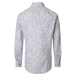 Venti Herren Businesshemd "Venti Businesshemd Langarm Print", blau, Gr. 40, bedruckt, 100% Baumwolle, Hemden