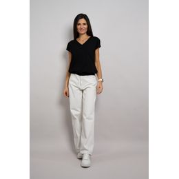 Seidel Moden Damen T-Shirt "Otto exclusiv", schwarz, Gr. 36, unifarben, Jersey, Obermaterial: 94% Viskose, 6% Elasthan, Shirts, mit V-Ausschnitt -