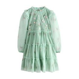 Laura Ashley Kleid M&auml;dchen Gr&ouml;&szlig;e 128 gelb / gr&uuml;n / mint / rosa