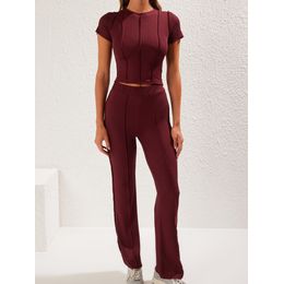Trendyol Set Damen Gr&ouml;&szlig;e 40 bordeaux