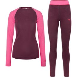 KARI TRAA Base Layer-Sets 'Kaia' Damen Gr&ouml;&szlig;e M pink / burgunder