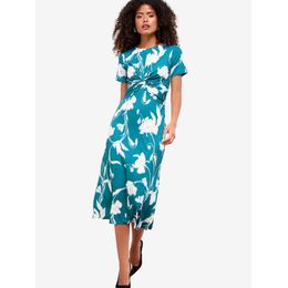 Lipsy Kleid Damen Gr&ouml;&szlig;e 46 cyanblau / wei&szlig; Winterkleid
