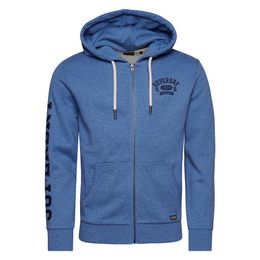 Superdry & Co Zip-Up Hoodie 'Gym Athletic' male Blue size L