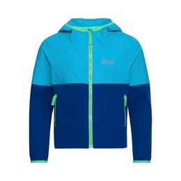 Jack Wolfskin Outdoorjacke Jungen Gr&ouml;&szlig;e 116 azur / dunkelblau / neongr&uuml;n