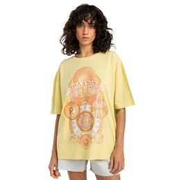 Billabong T-Shirt 'Surf Mandala' Damen Gr&ouml;&szlig;e XS hellgelb / orange / wei&szlig;