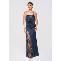Ombre Abendkleid Damen Gr&ouml;&szlig;e 36 navy / gold Winterkleid