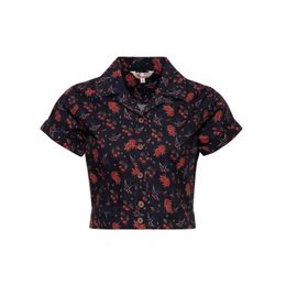 Queen Kerosin Bluse 'Cherries & Roses' Damen Gr&ouml;&szlig;e XXL schwarz