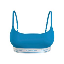 Calvin Klein Swimwear Bikinitop 'Meta Legacy' Damen Gr&ouml;&szlig;e 100 blau / wei&szlig;