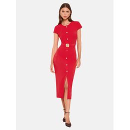 Lipsy Kleid Damen Gr&ouml;&szlig;e 46 rot Winterkleid