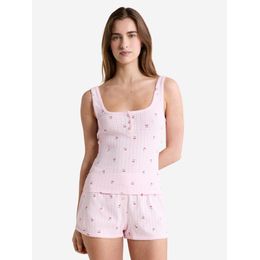 Etam Schlafshirt 'Katell' Damen Gr&ouml;&szlig;e XS gr&uuml;n / ros&eacute; / cranberry