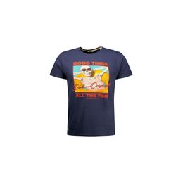 Deeluxe T-Shirt 'SWIMTIME' Herren Gr&ouml;&szlig;e L indigo / hellorange