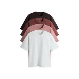 The Set T-Shirt Herren Gr&ouml;&szlig;e XL braun / rostbraun / rosa / wei&szlig;
