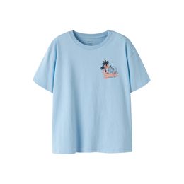 name it T-Shirt 'NKMFLORIAN' Jungen Gr&ouml;&szlig;e 134/140 navy / himmelblau / apricot
