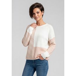 Kianna Pullover Damen Gr&ouml;&szlig;e M camel / wei&szlig;